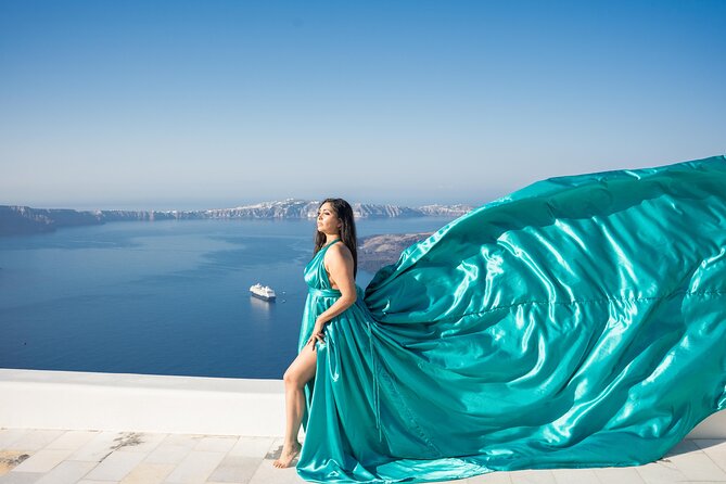 Flying Dress Photoshoot Tour in Santorini & Pick up | Power Traveller