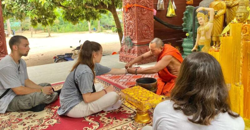Siem Reap: Buddhist Monastery With Monks Water Blessing | Power Traveller